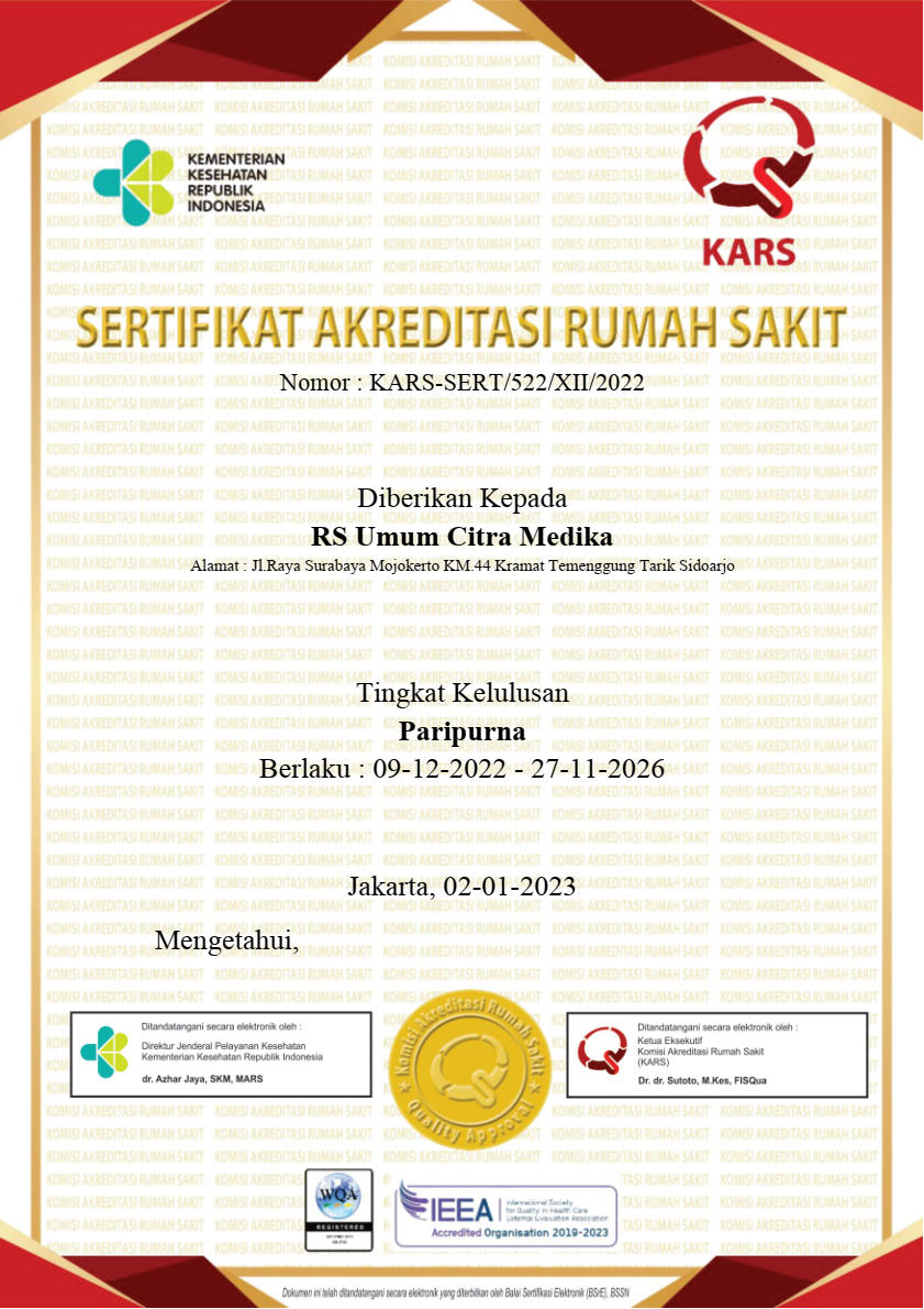 Rumah Sakit Citra Medika Lulus Akreditasi Tingkat PARIPURNA dengan Standar Kementerian Kesehatan ...